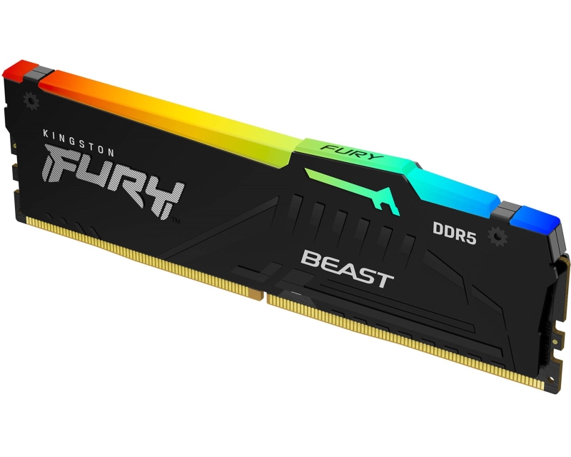 KINGSTON DIMM DDR5 64GB 5600MT/s KF556C40BBA-64 FURY Beast Black RGB EXPO