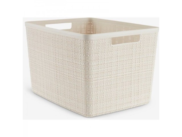 Korpa za odlaganje JUTE 20L, plastika, prljavo bela