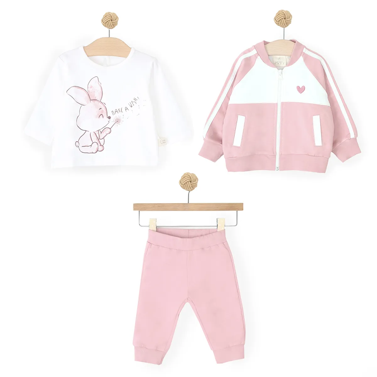 JUST KIDDIN BABY KOMPLET "HEARTS"3/1, 62-98