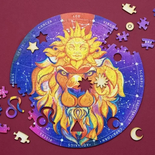Drvena Zodijak Slagalica - Lav