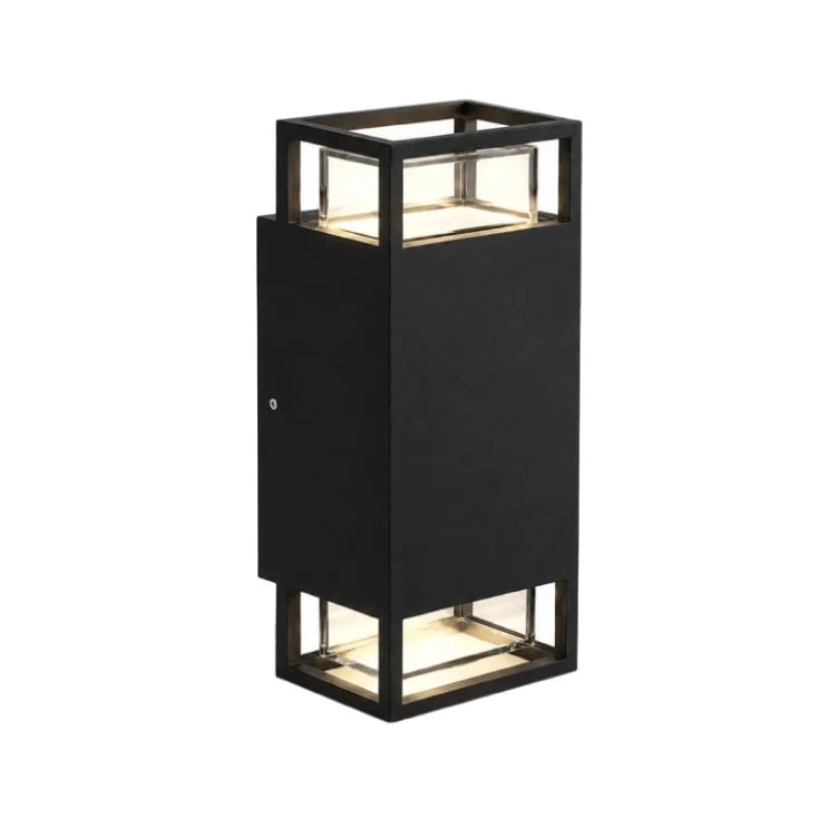 Zidna lampa crna 2xGU10 IP65