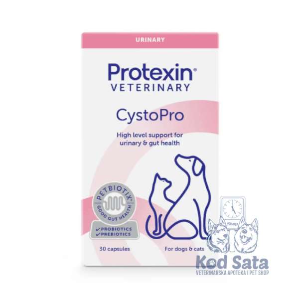 Protexin CystoPro, Urinarni Preparat Sa Brusnicom Za Pse I Mačke 30kaps.