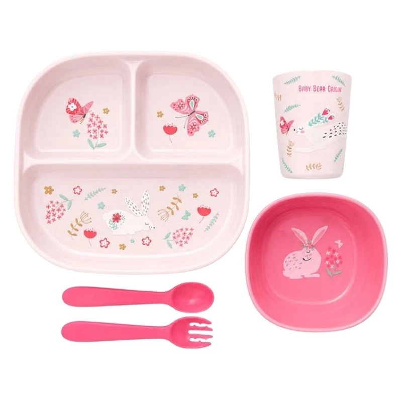 BBO set za hranjenje bebe 5 delova Pink Rabbit