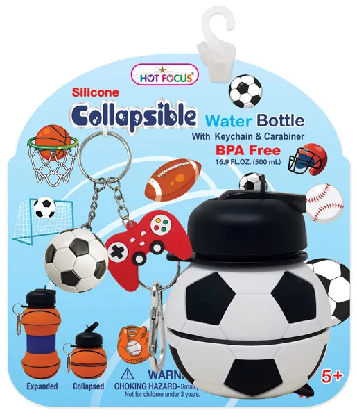 Silikonska flašica za vodu FUDBALSKA LOPTA 500ml