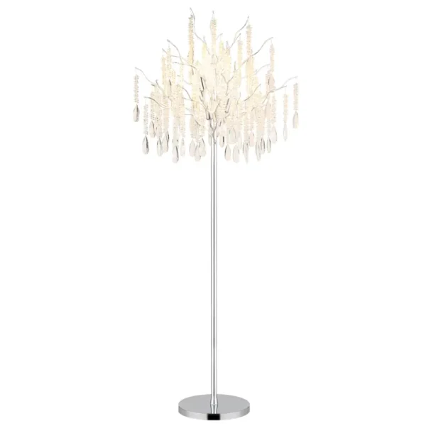 Globo Kinga 64141S | Podna lampa | srebrna | 5xE14