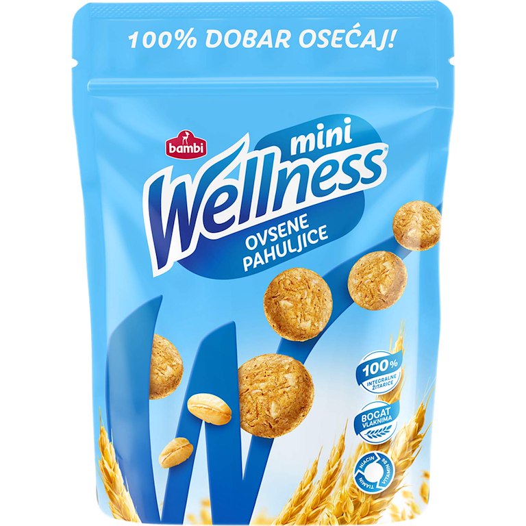 Wellness keks mini ovsene pahuljice 70g bambi wellness