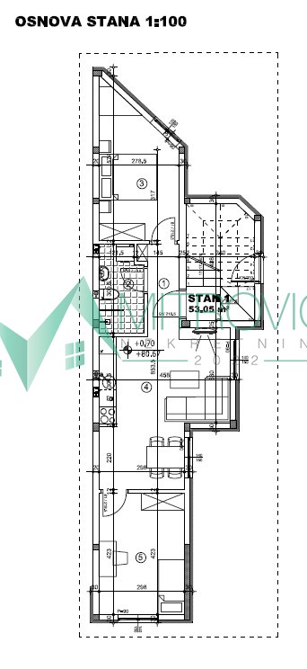 Trosoban stan na prodaju, Veternik, Novi Sad, 68m², 161.790 €