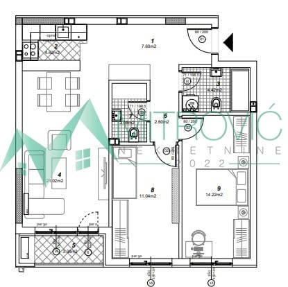 Trosoban stan na prodaju, Telep, Novi Sad, 70m², 3. sprat, 175.710 €