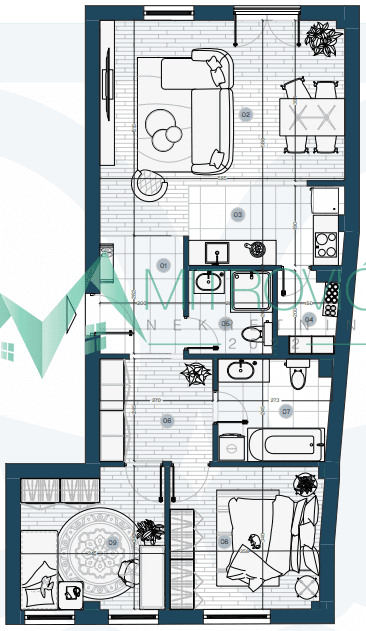 Troiposoban stan na prodaju, Radijalac, Subotica, 80m², 148.900 €