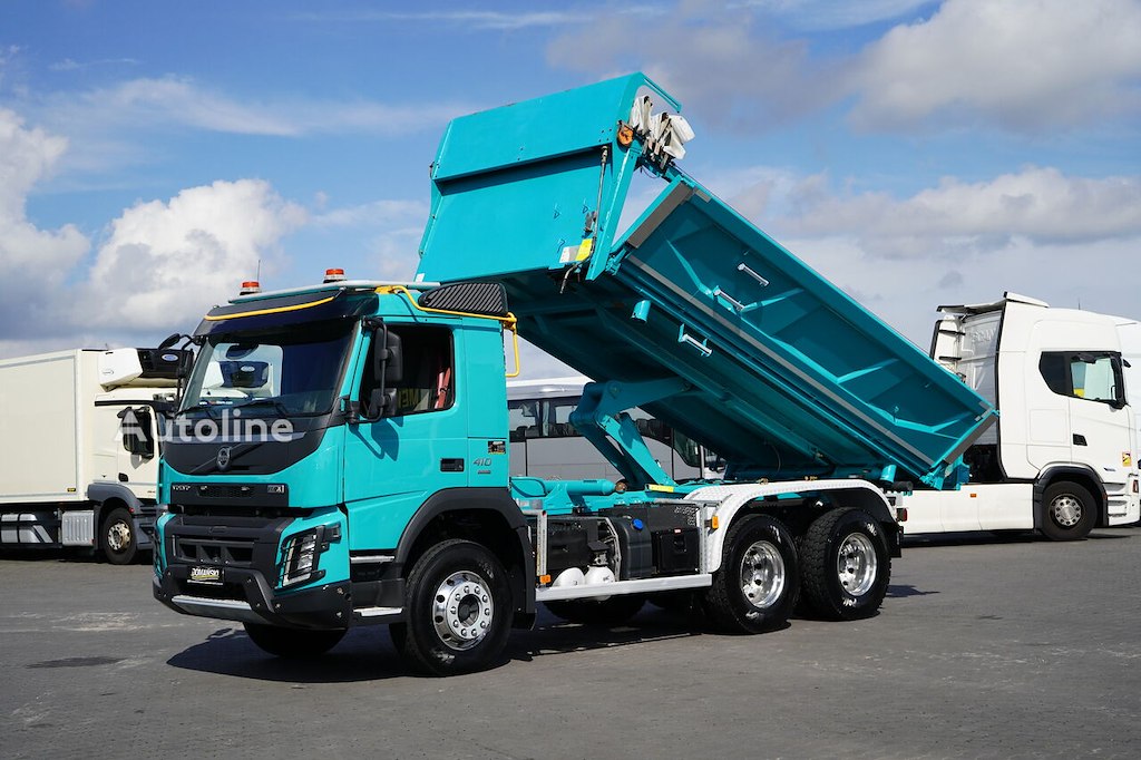 Volvo FMX / 410 / E 6 / WYWROTKA / 6 X 4 / HYDROBURTA / OŚ PODNOSZONA kiper