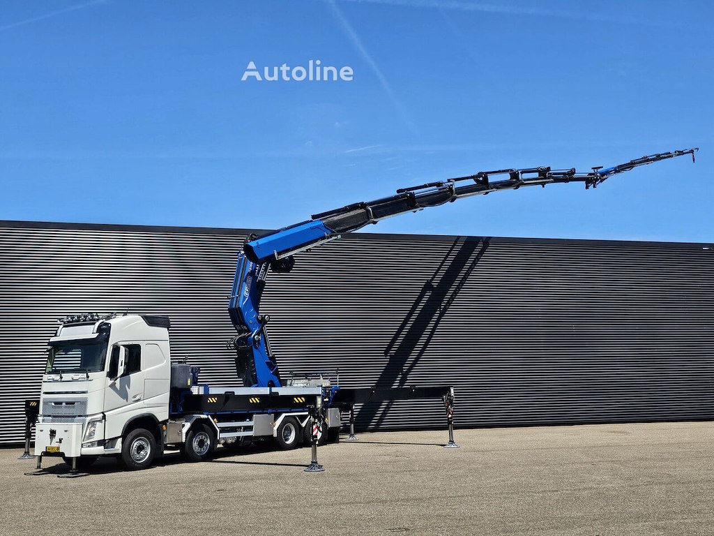 Volvo FH 500 8x4 / FASSI F2150 / WINCH / WORK BASKET kamion s ravnom platformom