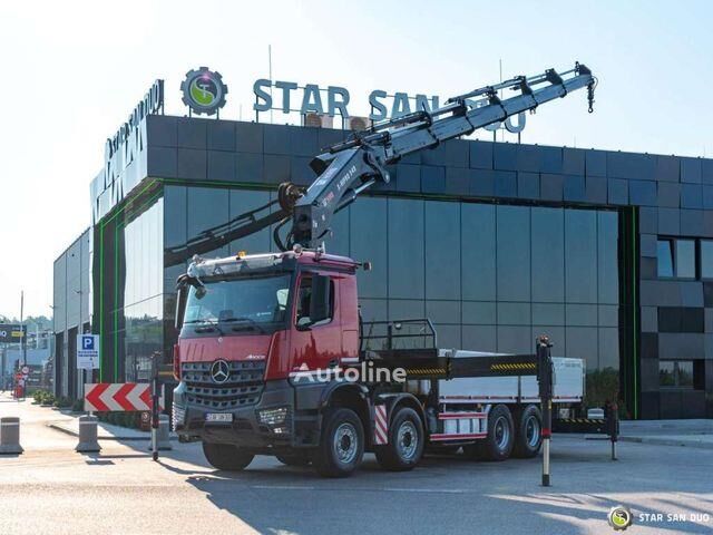 Mercedes-Benz AROCS 3748 8x4 HIAB 548 E-6 Rotator Crane kamion s ravnom platformom