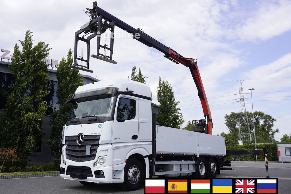 Mercedes-Benz Actros 2545 MP5 / 100 tho. km / Palfinger PK 18.001L SLD A crane kamion s ravnom platformom