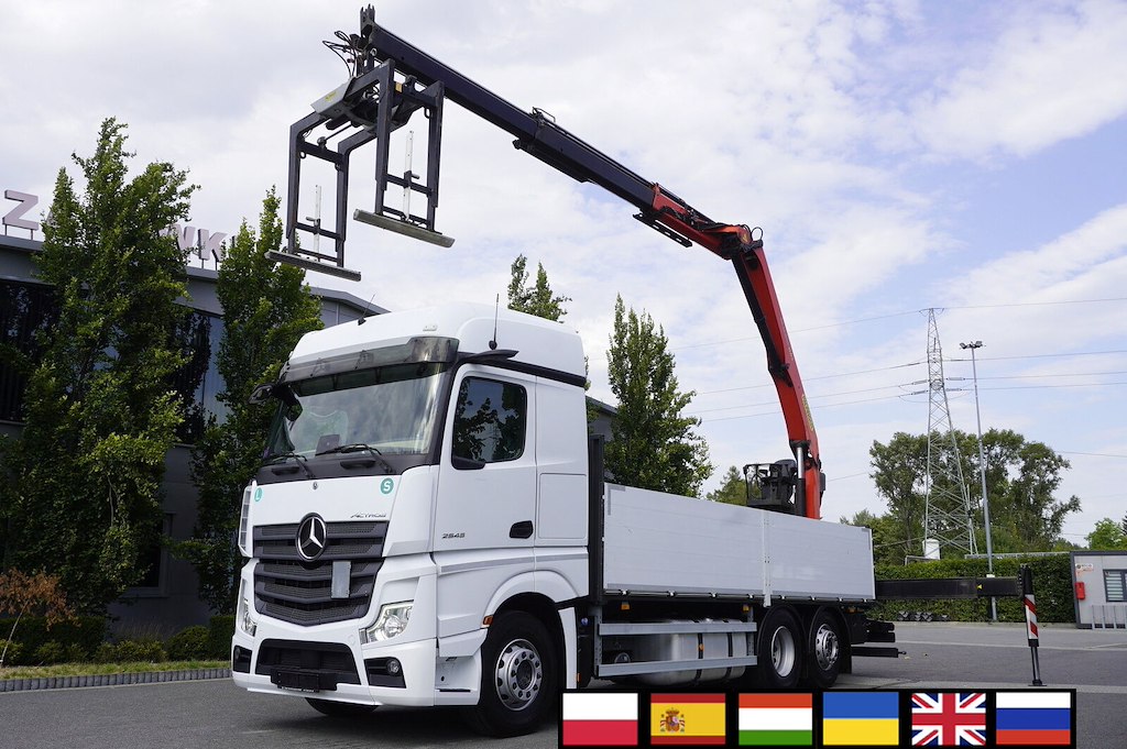 Mercedes-Benz Actros 2545 MP5 / 100 tho. km / Palfinger PK 18.001L SLD A crane kamion s ravnom platformom