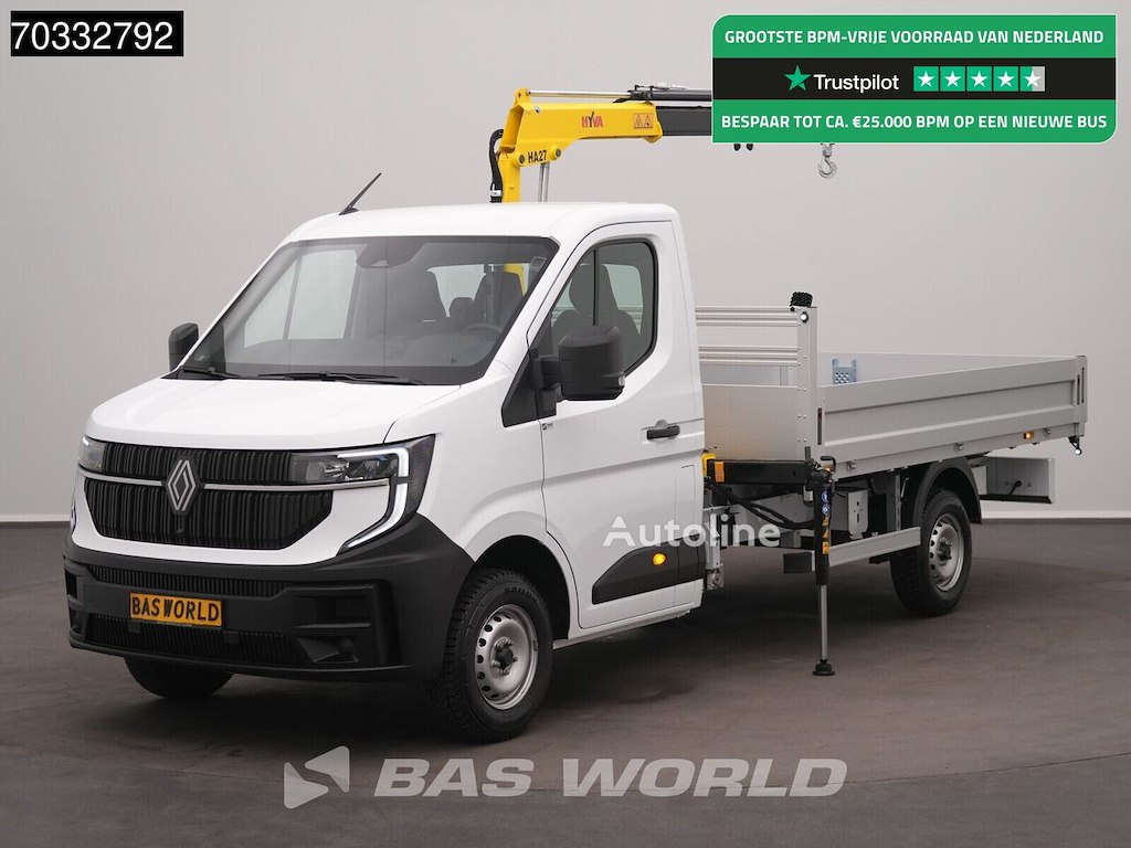 Novi Renault Master 170PK Automaat HYVA HA27 Kraan Open Laadbak Cranetruck Cr kamion s ravnom platformom < 3.5t