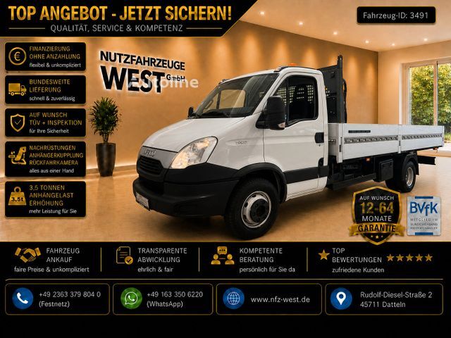 IVECO Daily 70c17 XXL Maxi Pritsche 5.200mm*Kran 1T* kamion s ravnom platformom < 3.5t