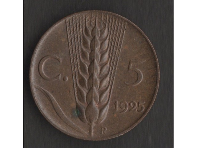 5 Centesimi - 1925 - Italy, Italija