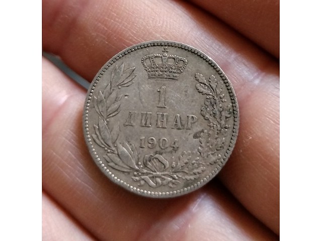 Kraljevina Srbija 1 dinar 1904. srebro (1,18)
