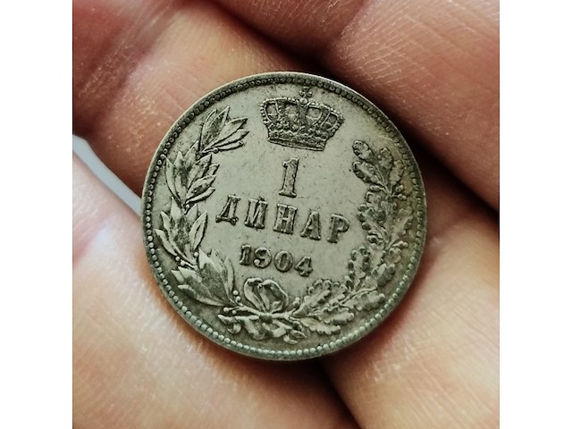 Kraljevina Srbija 1 dinar 1904. srebro (1,17)