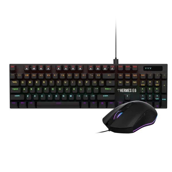 Tastatura mehanicka + miš Gamdias Hermes E6