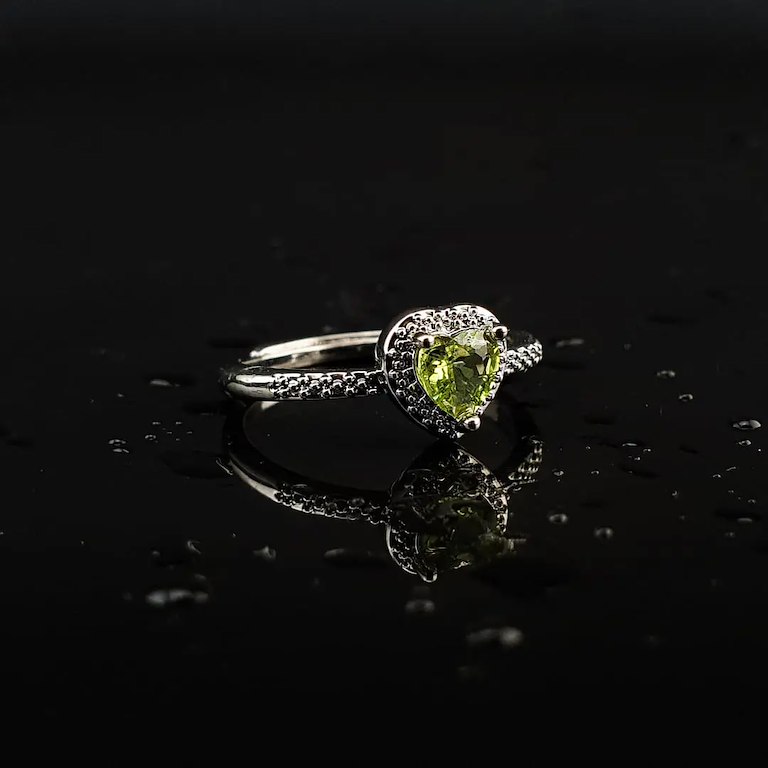 Peridot prsten| Srce #12465