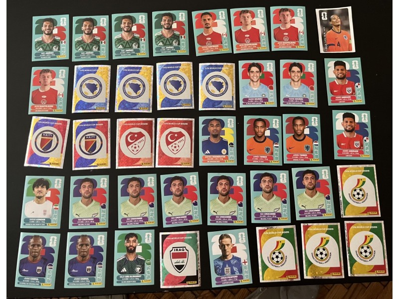 Panini FIFA WC 2026 - lot 40 duplikata