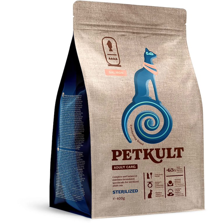 PETKULT Adult Care Sterilised, s lososom, bez žitarica