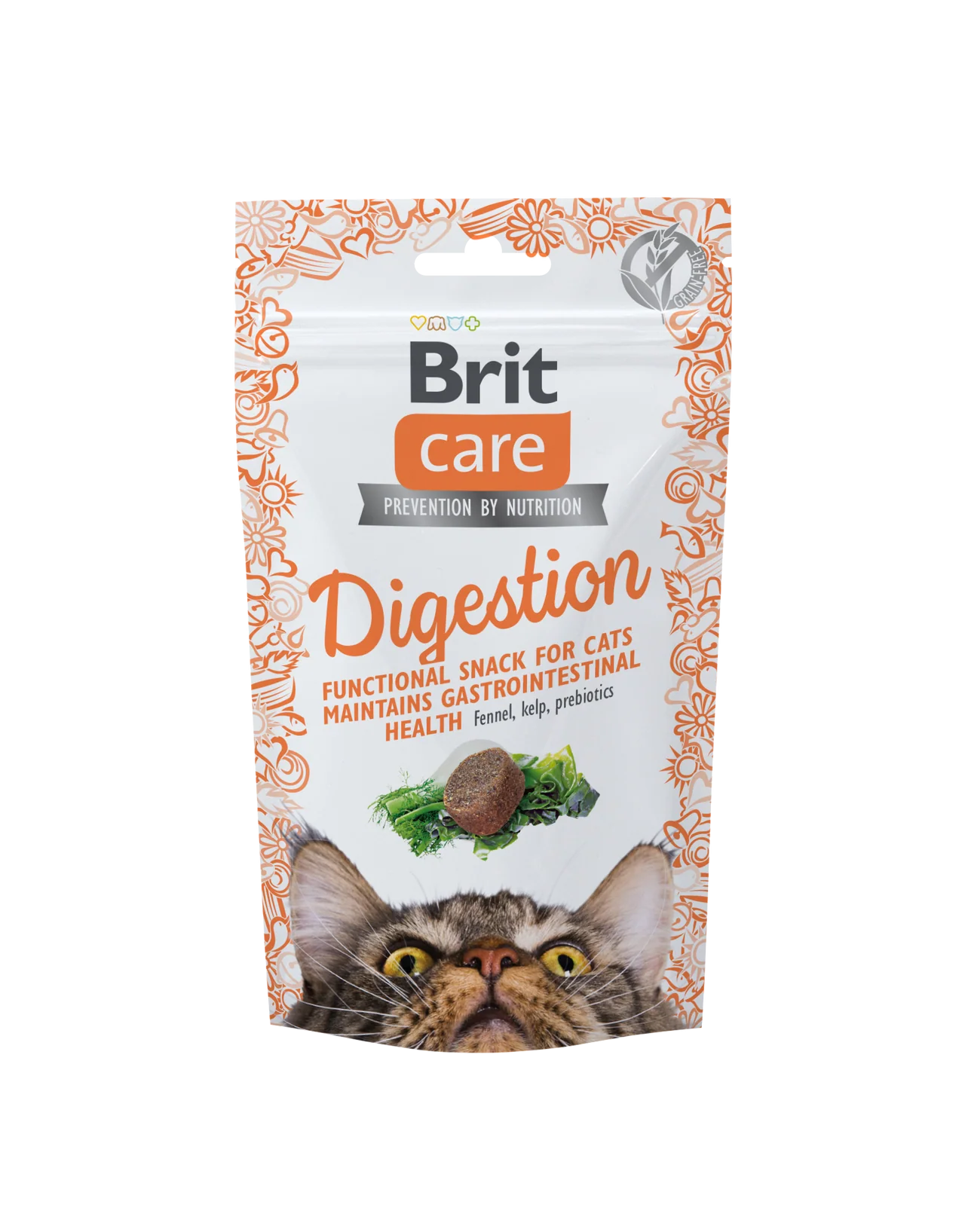 BRIT CARE Digestion, funkcionalna poslastica za mačke, 50g