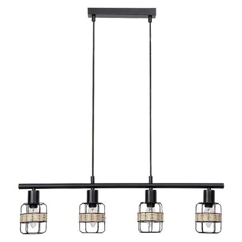 Rabalux Indiana, metal Visilica lampa,E14 4x MAX25W, mat crna