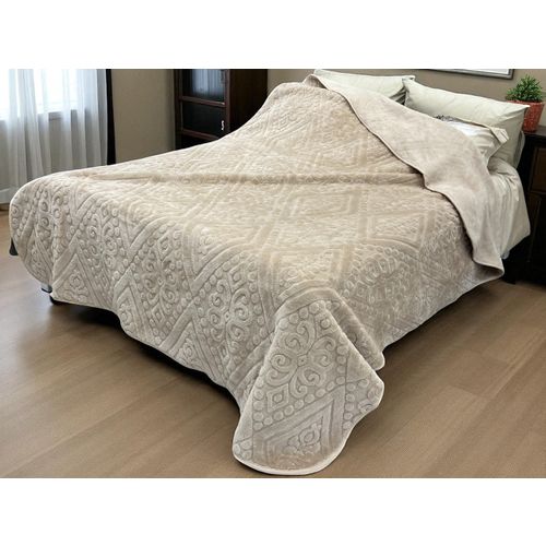 Ćebe Merinos 220x240cm A10 Etno Krem boja
