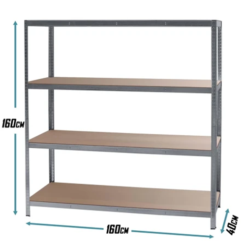 SuperHome 160x160x40cm 4x175kg Metalna Montažna Polica