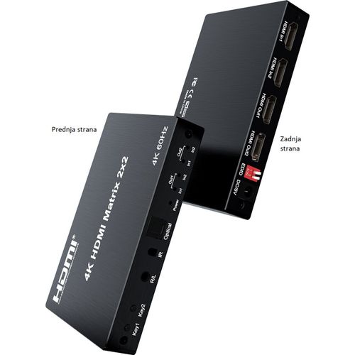 HDMI Matrix Kettz 4k 60hz 2x2 HM-K252
