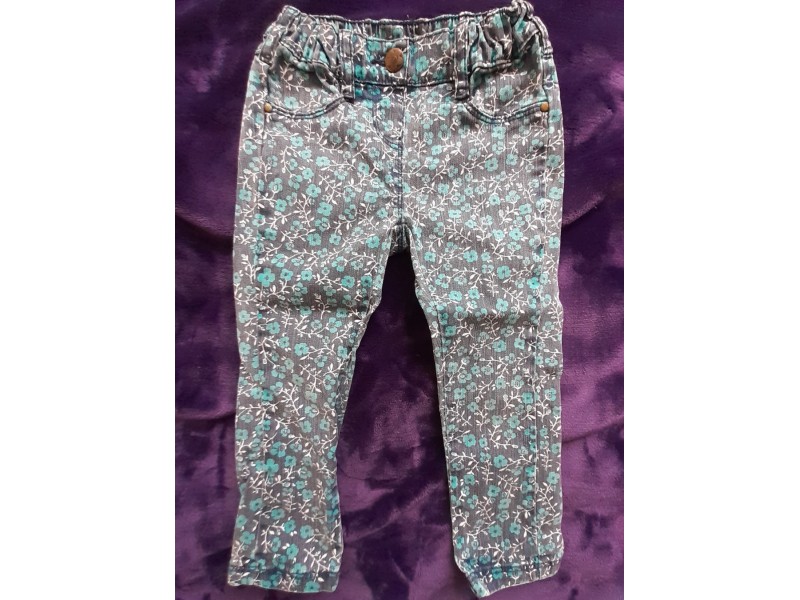 C&A Palomino plave cvetne pantalonice, 92