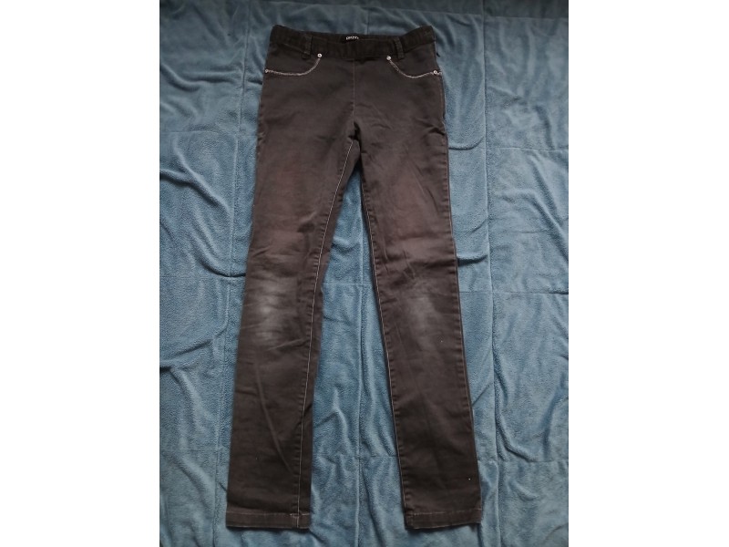 DKNY tamno sive-crne uske pantalone, 140-146