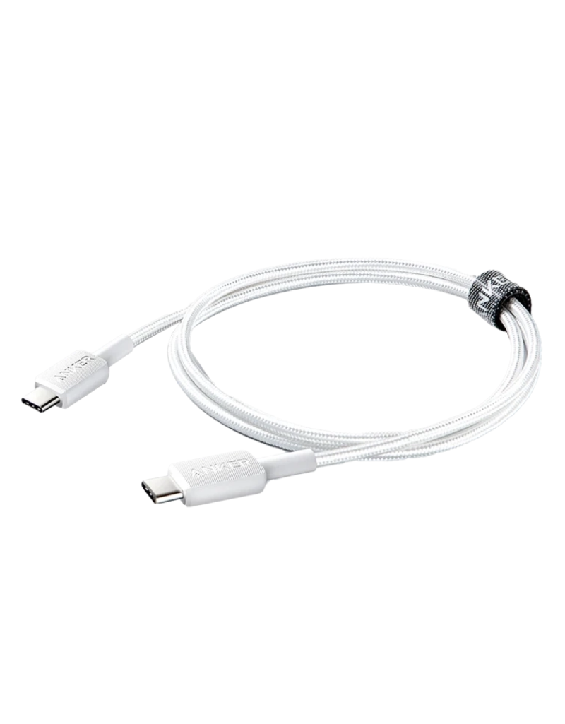 ANKER 322 USB tip-C na USB tip-C kabl M/M 0.9m, 60W, pleteni, beli