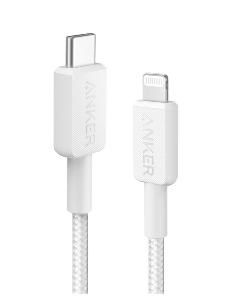 ANKER 322 USB tip-C na Lightning kabl M/M 1.8m, 60W, pleteni, beli