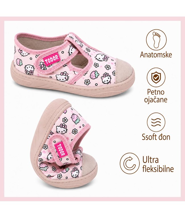 TODOR DEČIJE PATOFNE - HELLO KITTY (31-32)