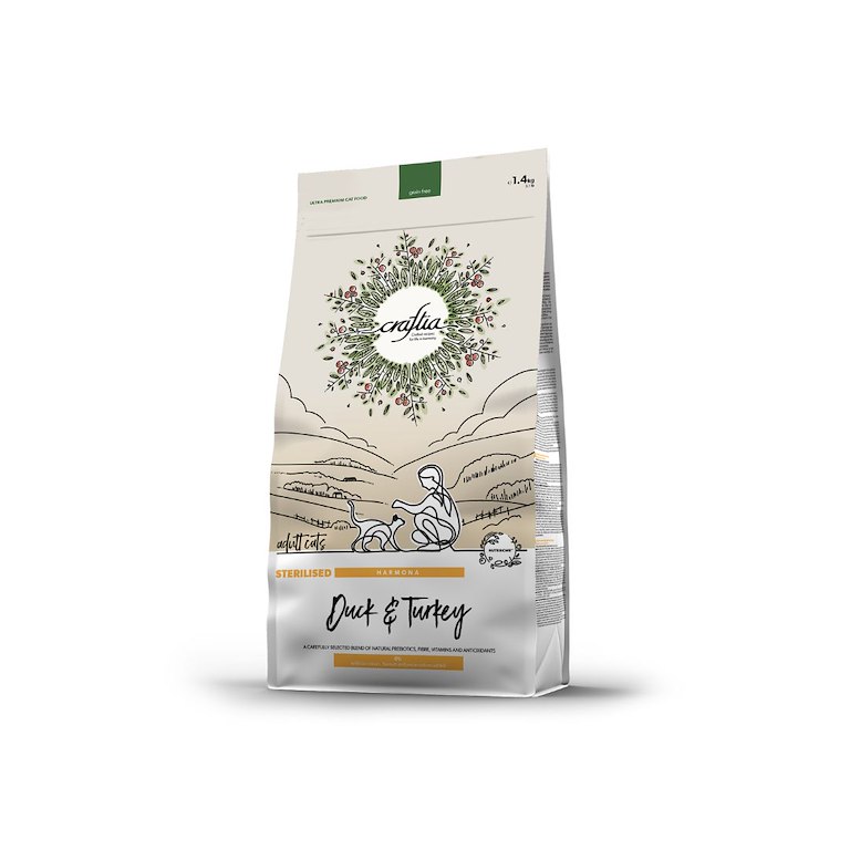 CRAFTIA HARMONA ZA STERILISANE MACE PAČETINA I ĆURKA 1.4KG
CRAFTIA HARMONA ZA STERILISANE MACE PAČETINA I ĆURKA 1.4KG