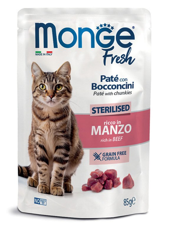 MONGE FRESH ZA STERILISANE MACE GOVEDINA 85g
MONGE FRESH ZA STERILISANE MACE GOVEDINA 85g