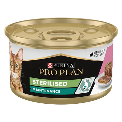 PRO PLAN KONZERVA ZA STERILISANE MACE KOMADI U PAŠTETI LOSOS I TUNA 85g
PRO PLAN KONZERVA ZA STERILISANE MACE KOMADI U PAŠTETI LOSOS I TUNA 85g