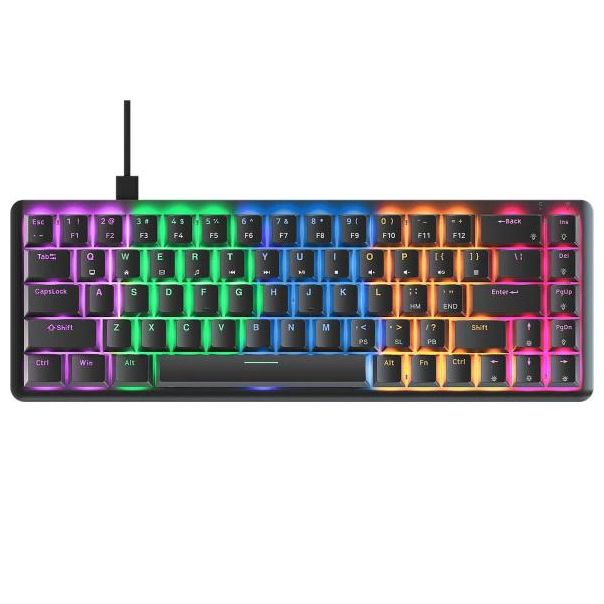 RAMPAGE Tastatura žična gaming REBEL Low Profile mehanička crveni switch 38868