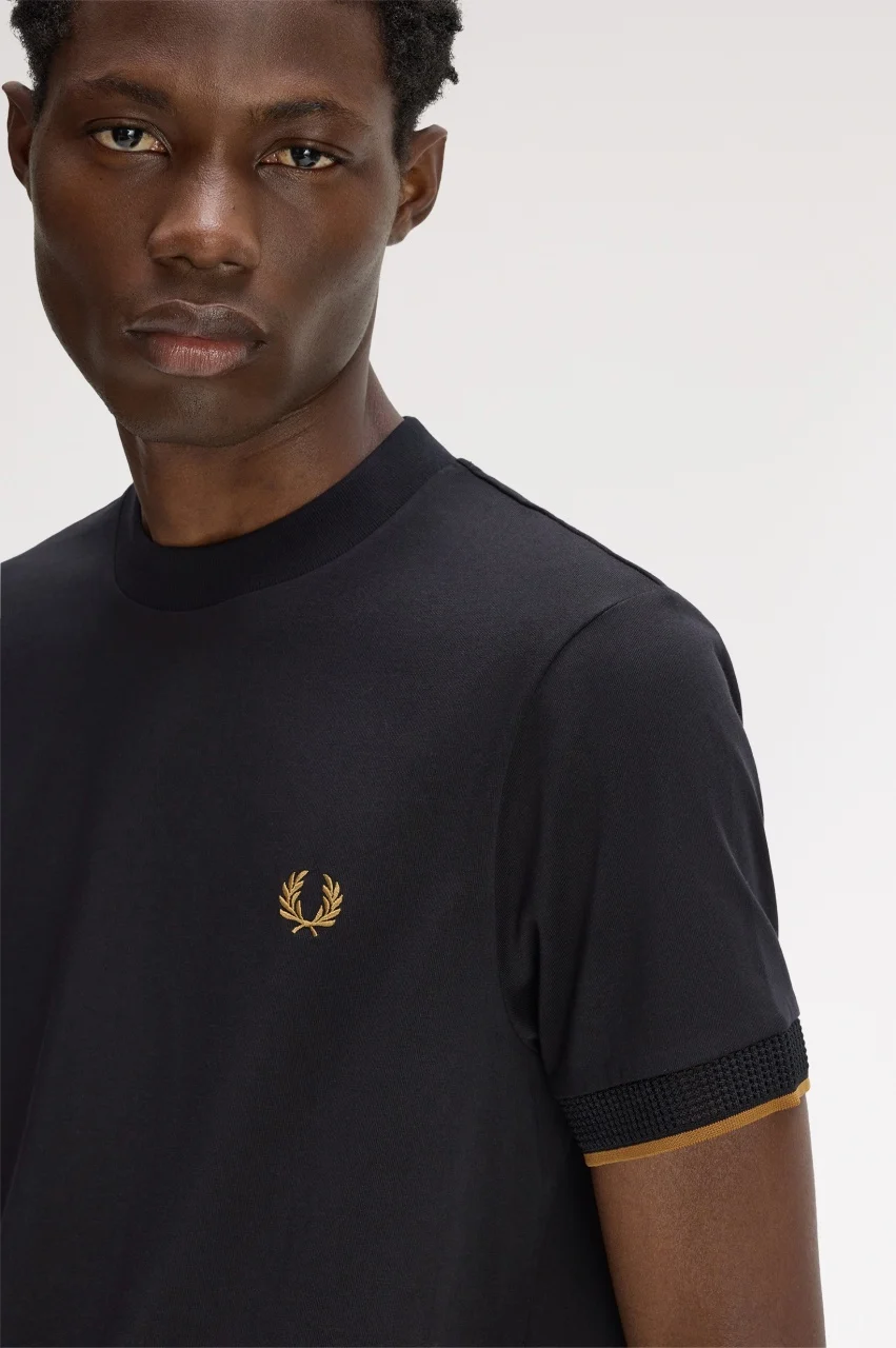 FRED PERRY MESH MAJICA BLACK