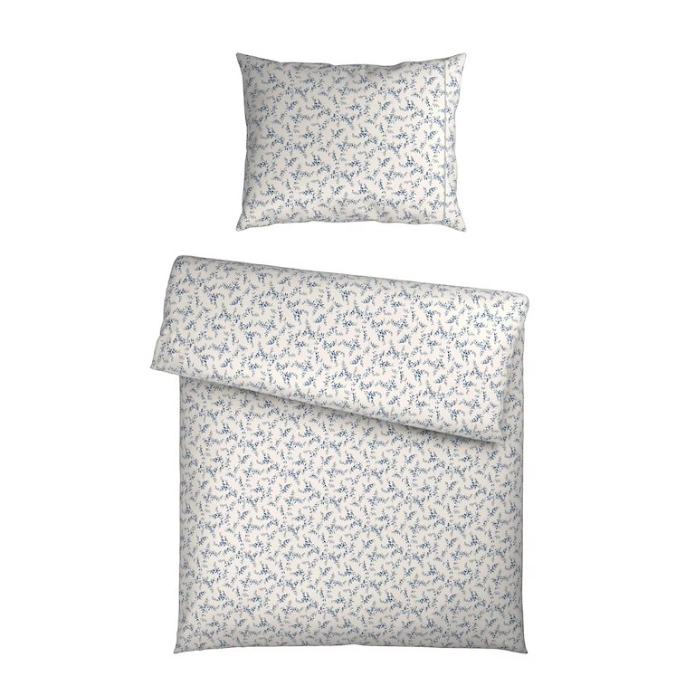 POSTELJINA Mavie 140/200 cm saten plava