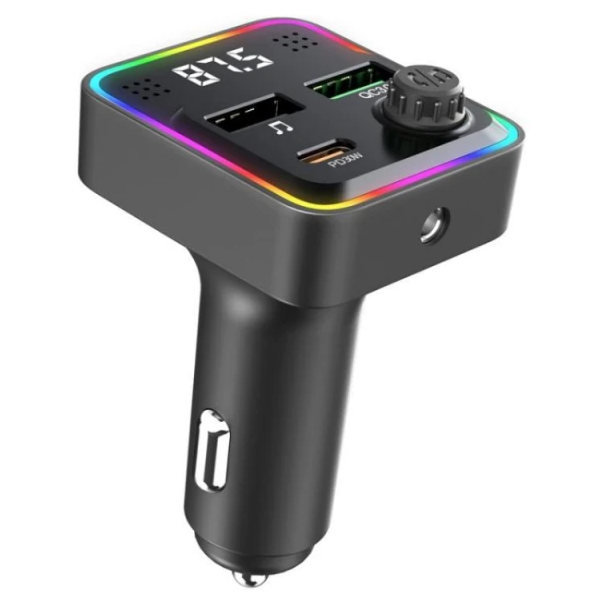FM Transmiter i punjač Kettz Floyd Bluetooth/2xUSB QC3.0/Type-C PD30W/LED