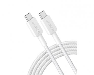 ANKER 322 USB tip-C na USB tip-C kabl M/M 1.8m, 60W, pleteni, beli