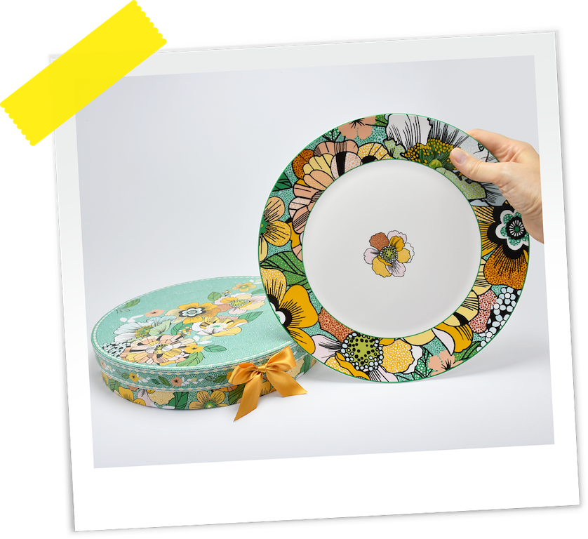 TANJIR SET 2/1 CVEĆE ZELENO 26 CM OP25446 WY