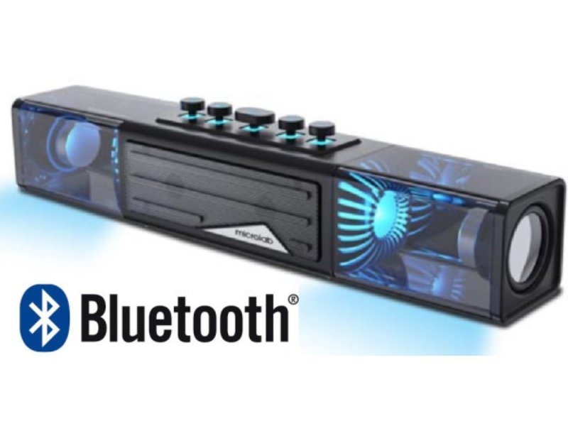 MICROLAB MICROLAB MICROLAB MS213B BLUETOOTH SPEAKER SOUNDBAR 2X10W, BATERIJA 3.7V/4000MA USB, SD, AUX, LED/BLACK