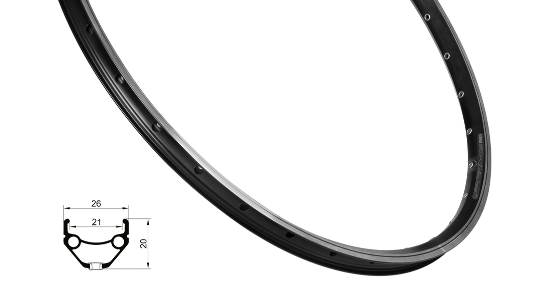 Felga FORCE PRIME 622x21, 32H, crna