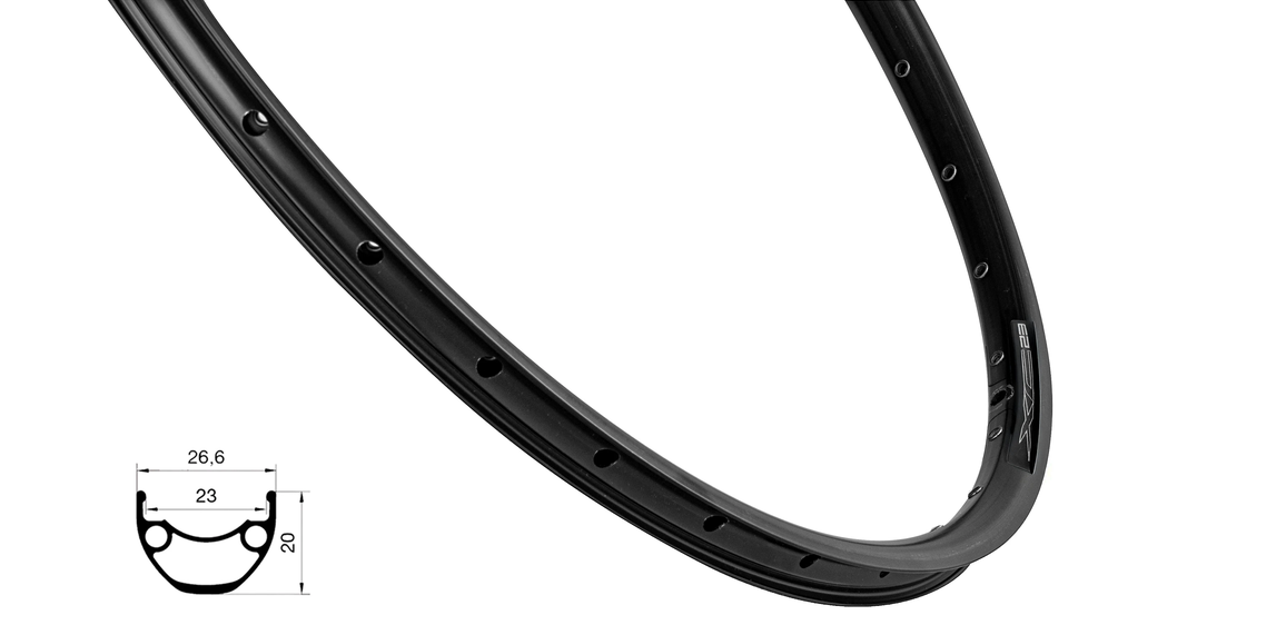 Felga FORCE XC DISC 622x23, 36H, crna