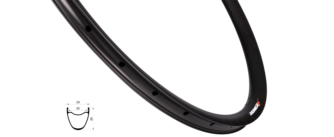 FELGA RIM REMERX S-DISK 622x25, 32 RUPA CRNA